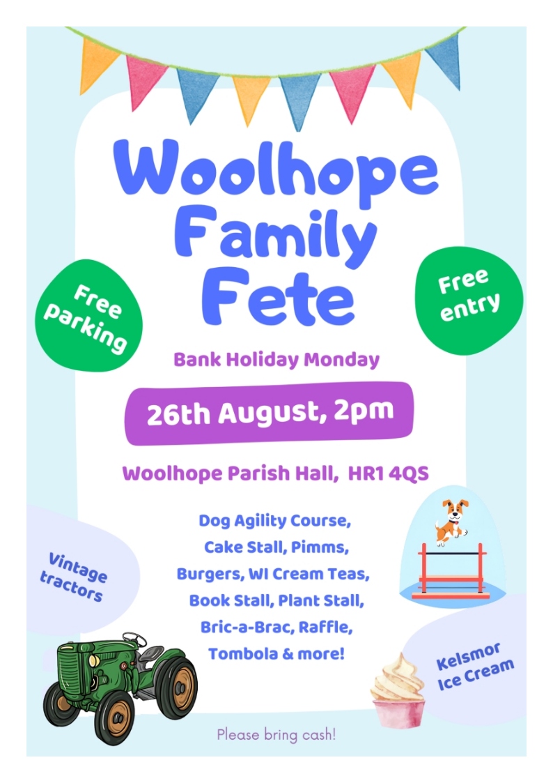 Woolhope Family Fete, Bank Holiday Monday – St George's Church, Woolhope